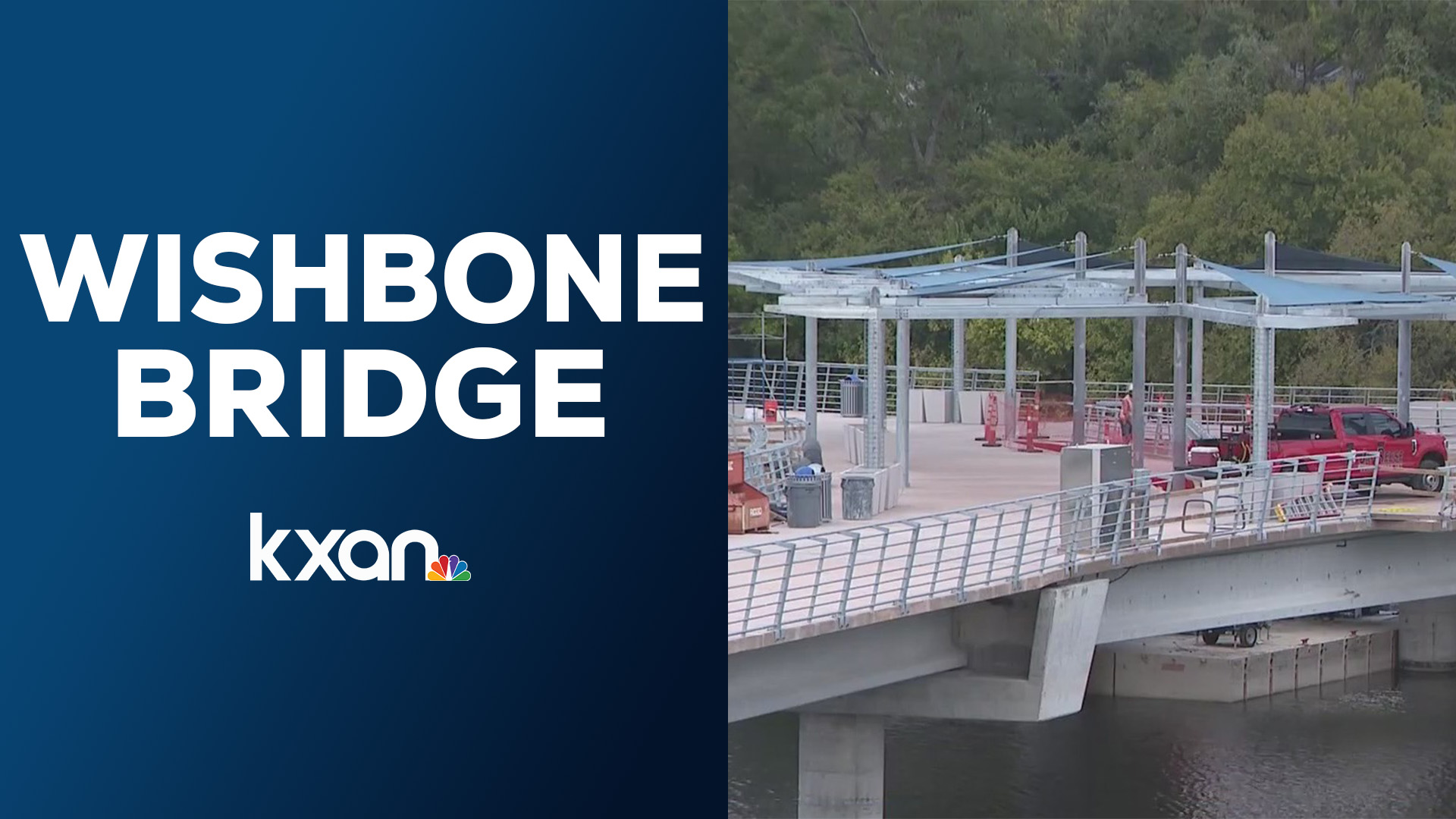 Austin's new wishbone bridge near Longhorn Dam almost done