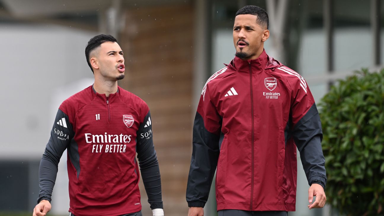 Arsenal's Saliba, Martinelli to miss Brighton cup clash
