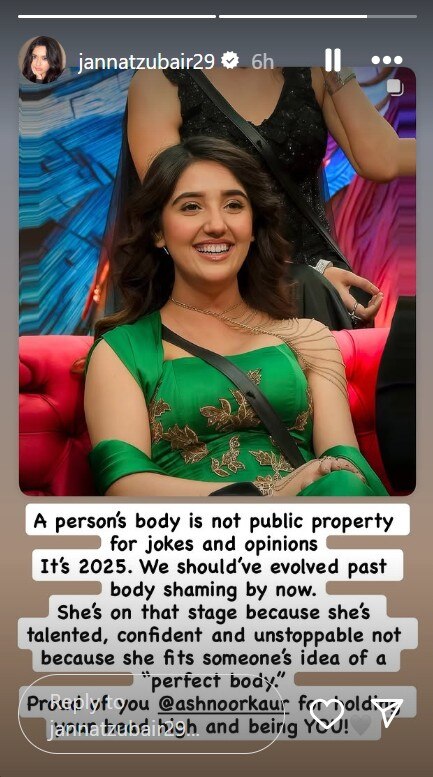 Bigg Boss 19: Jannat Zubair backs Ashnoor Kaur, as Tanya, Kunickaa body ...