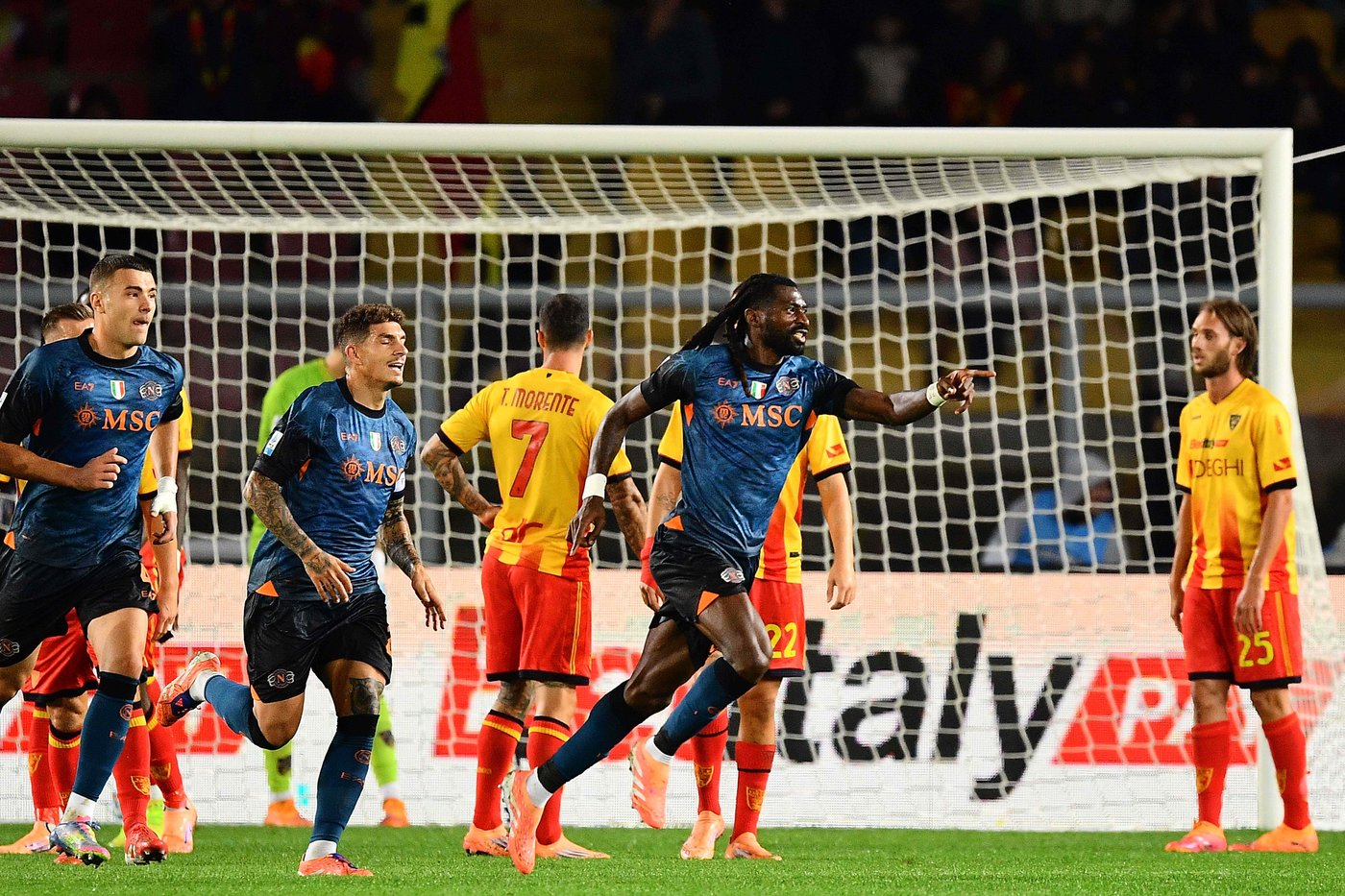 Serie A leader Napoli beats Lecce 1-0, Camarda in tears after penalty ...
