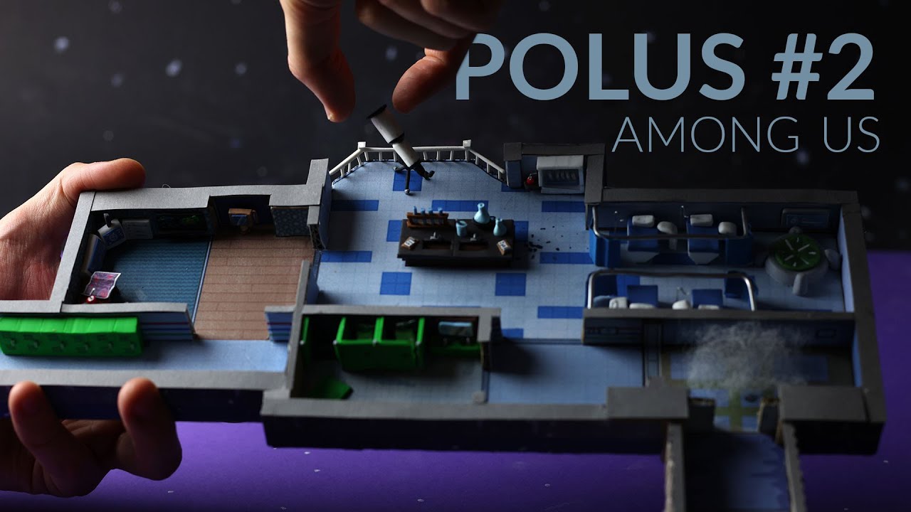 Building POLUS (Among Us) with cardboard & clay – Part 2