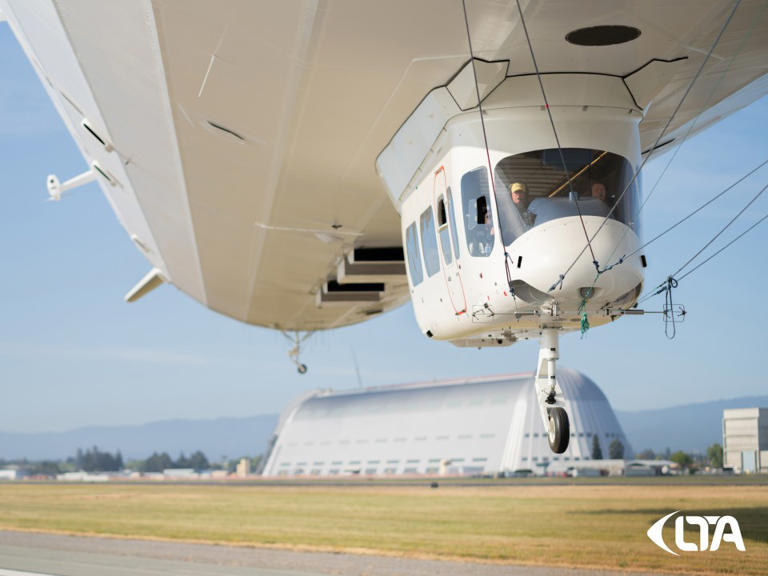 Large white blimp spotted flying over San Francisco identified