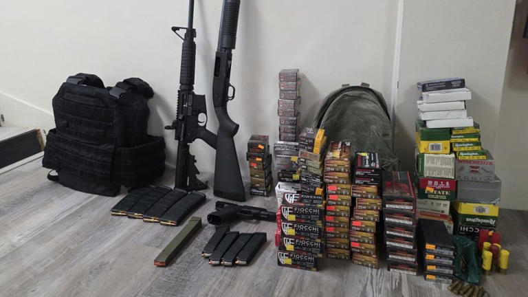 Man arrested with body armor and a suitcase filled with ammunition ...