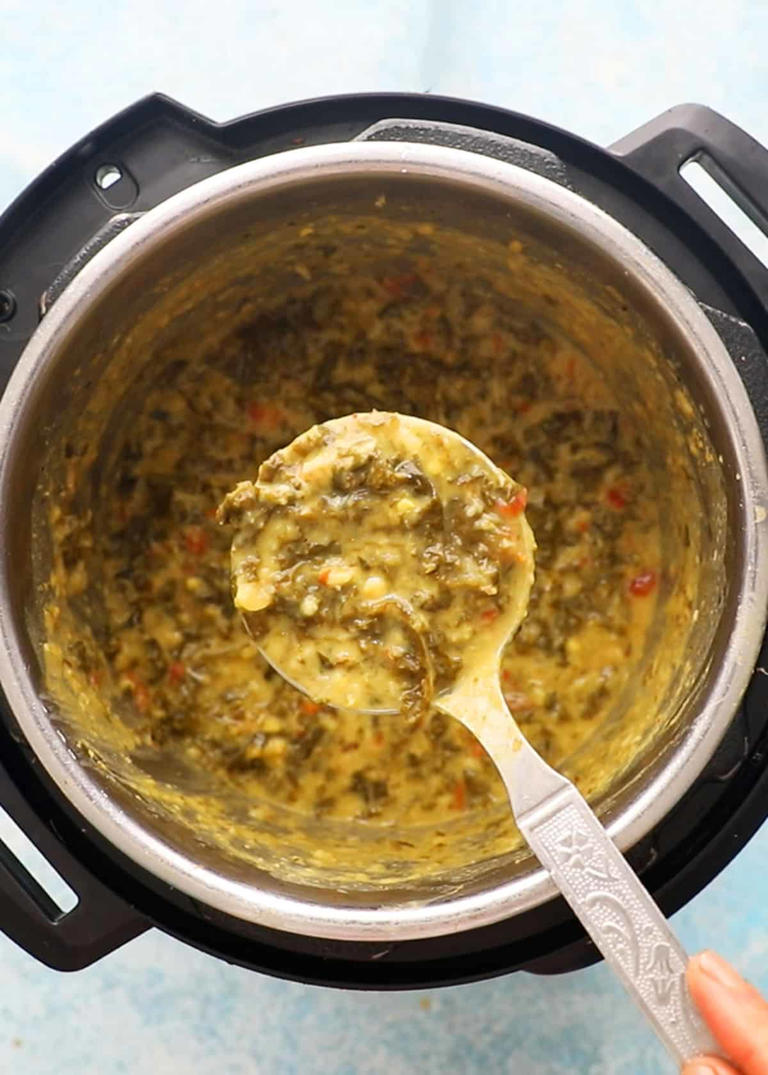 Instant Pot dal with kale