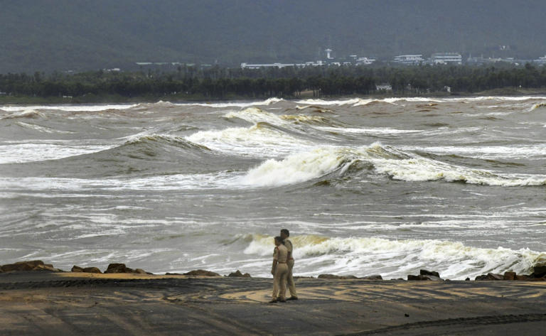 Landslides, fallen trees, empty streets: Cyclone Montha batters Andhra ...