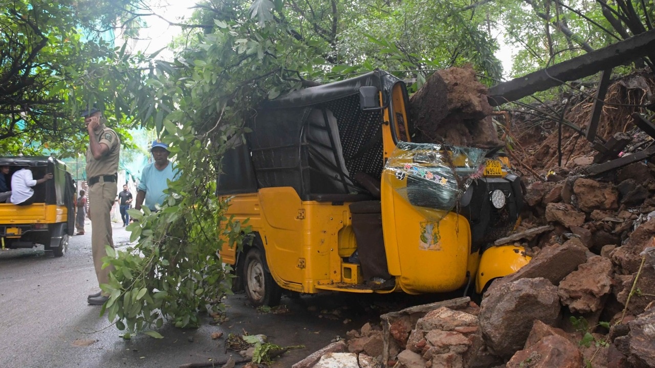 Landslides, fallen trees, empty streets: Cyclone Montha batters Andhra ...