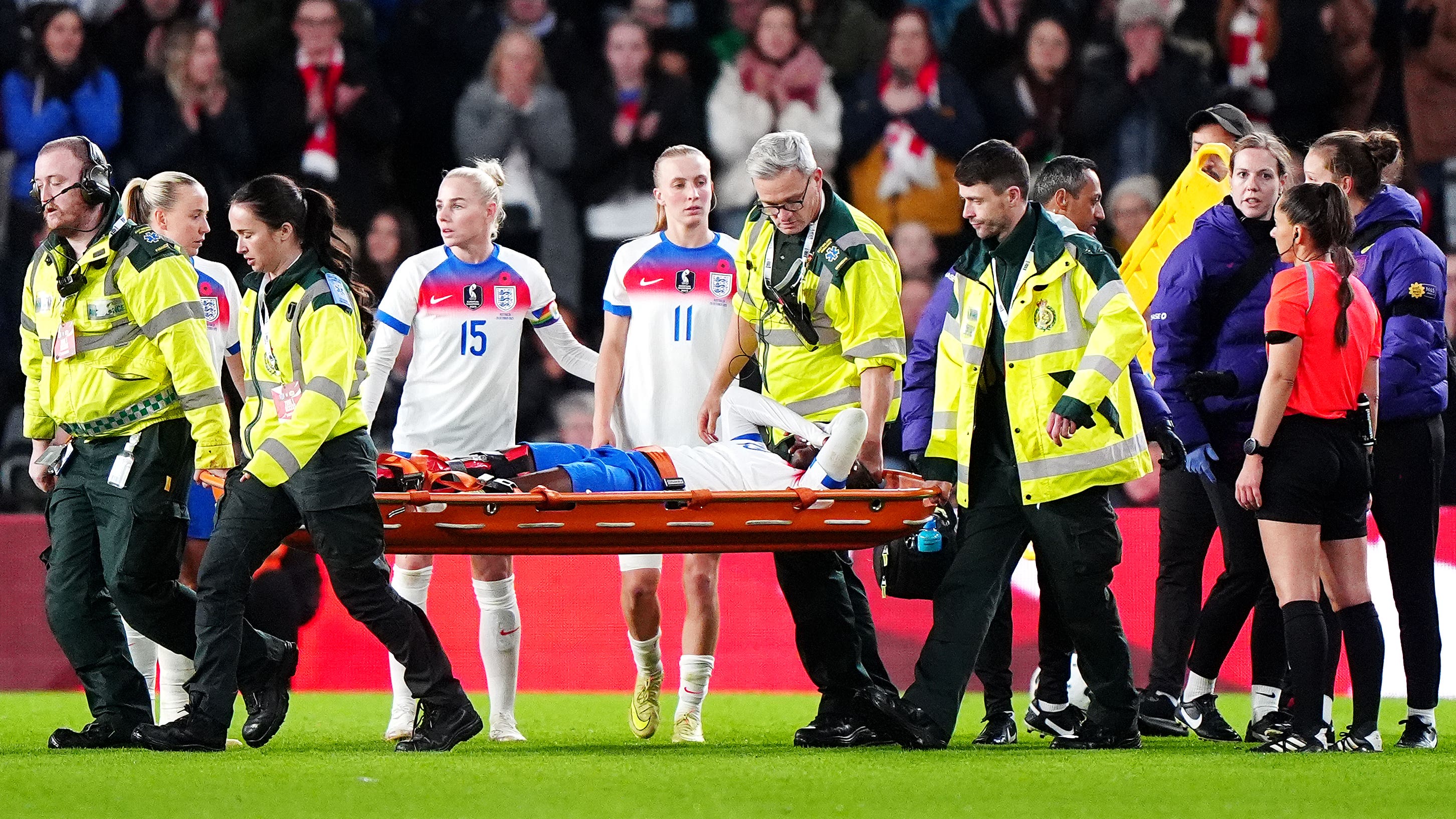 Michelle Agyemang’s ‘awful’ injury spoils England win for Sarina Wiegman