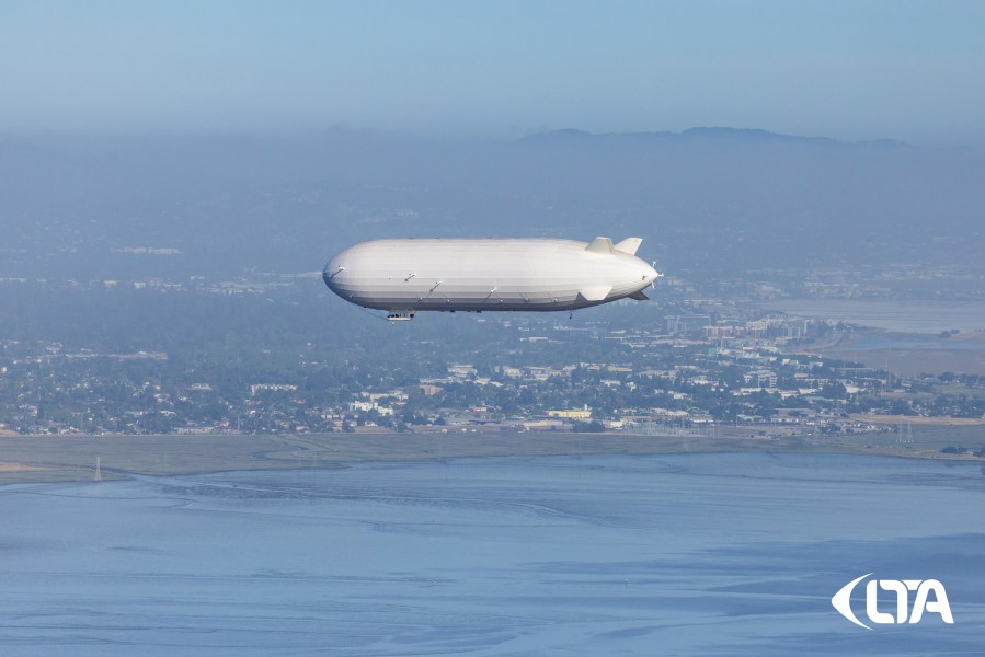 Large white blimp spotted flying over San Francisco identified
