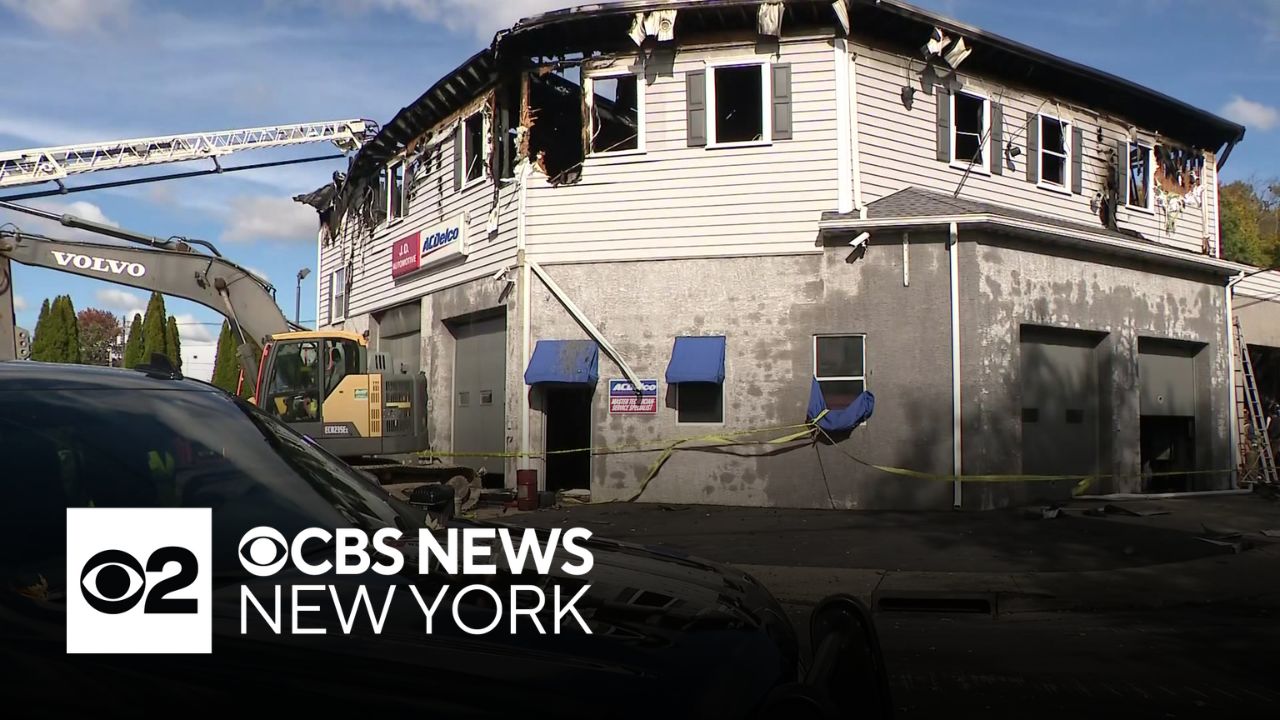 Video shows aftermath of auto body shop fire in Dover, N.J.