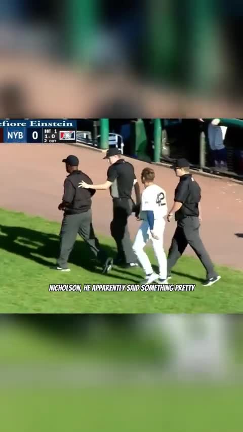 This is the first umpire ejection in recorded baseball history
