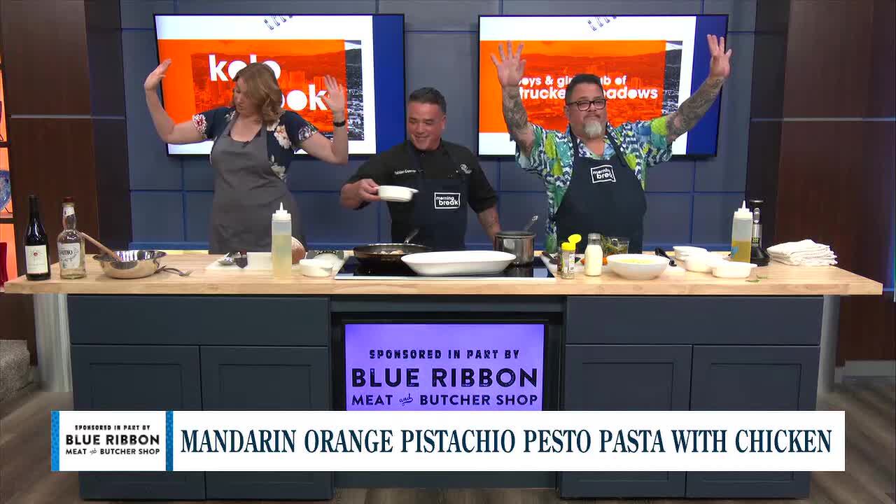 KOLO Cooks: Mandarin orange pistachio pesto pasta with chicken