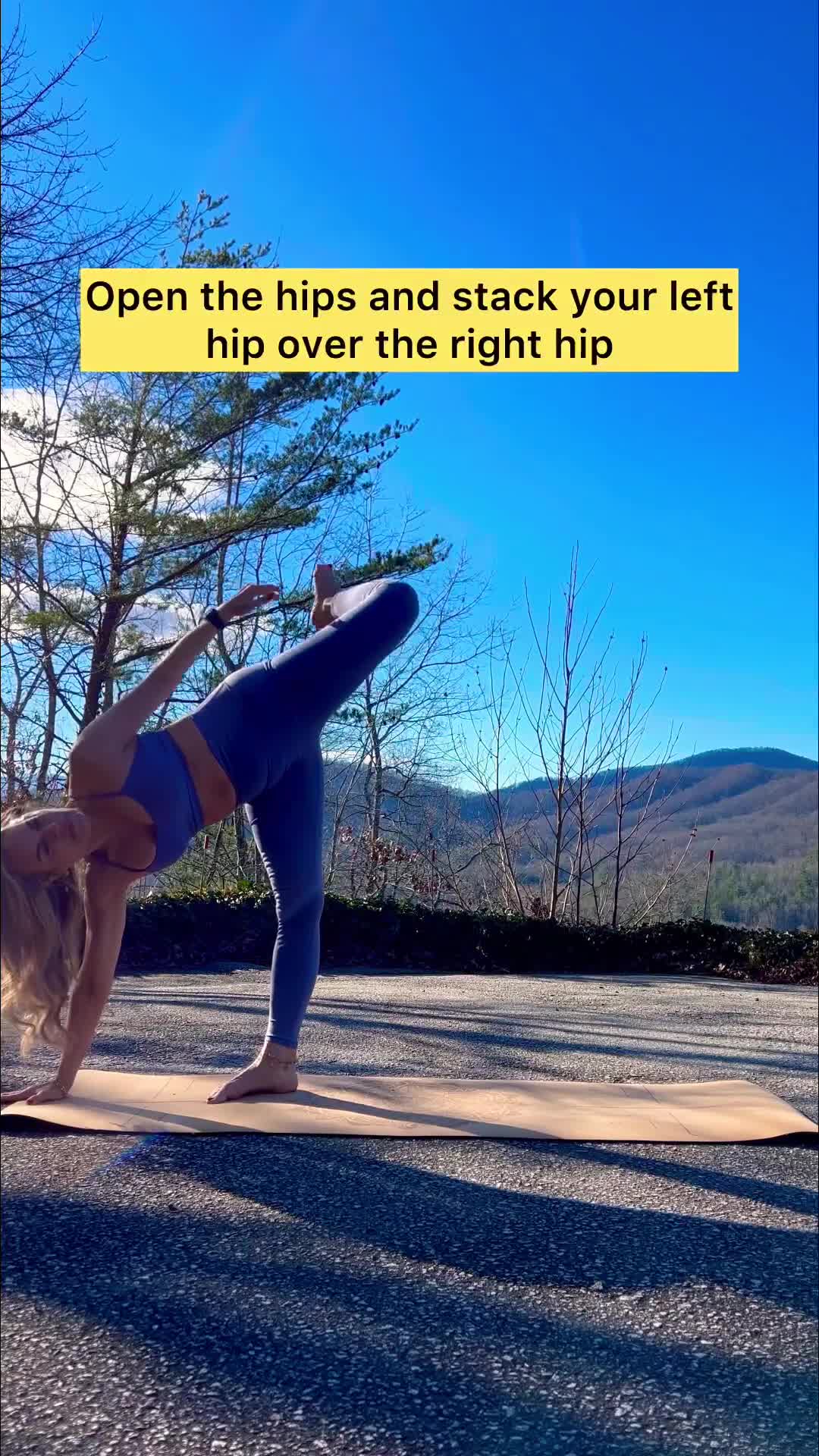 Master the half moon pose: A step-by-step guide #yogashorts #yogatips