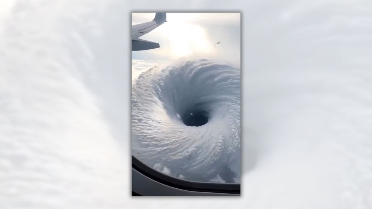 Video from above clouds shaped like a 'wormhole' isn't real footage of ...