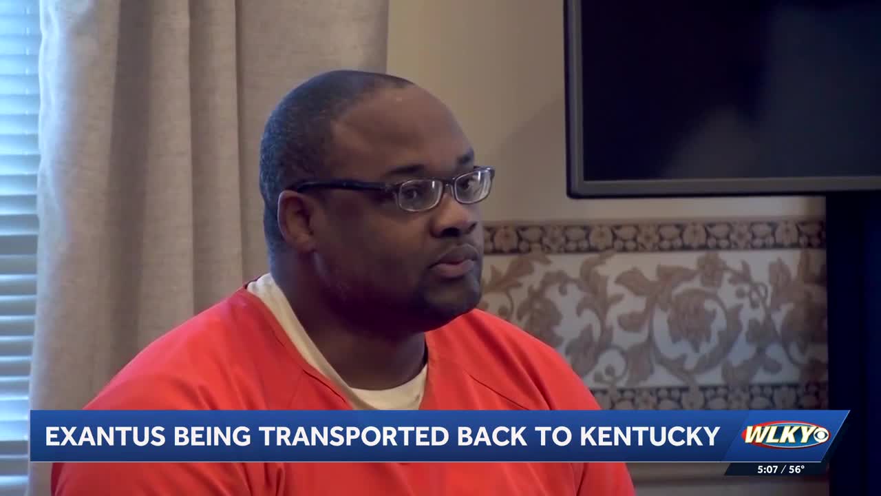 Ronald Exantus being transported back to Kentucky