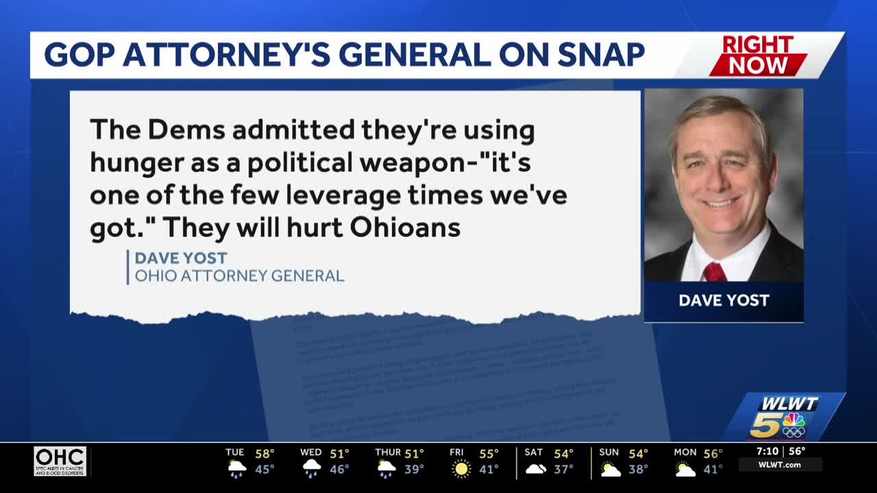 Ohio, Kentucky attorneys general send letters to Sen. Chuck Schumer on SNAP