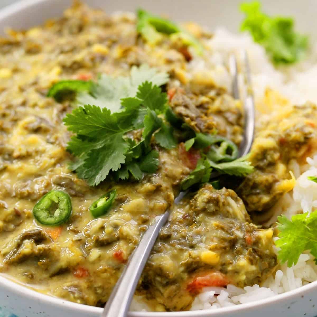 Instant Pot dal with kale