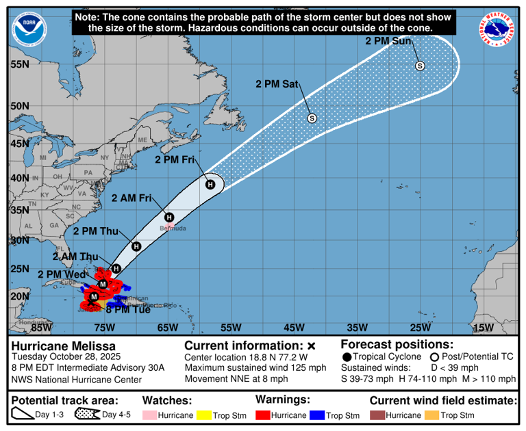Hurricane Melissa latest: ‘Extremely dangerous’ storm strengthens ...