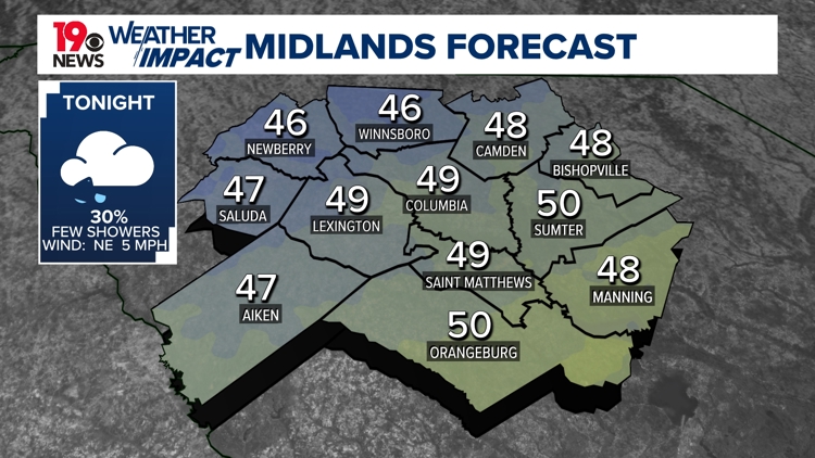 Cool, rainy start to week before sunny Halloween weekend