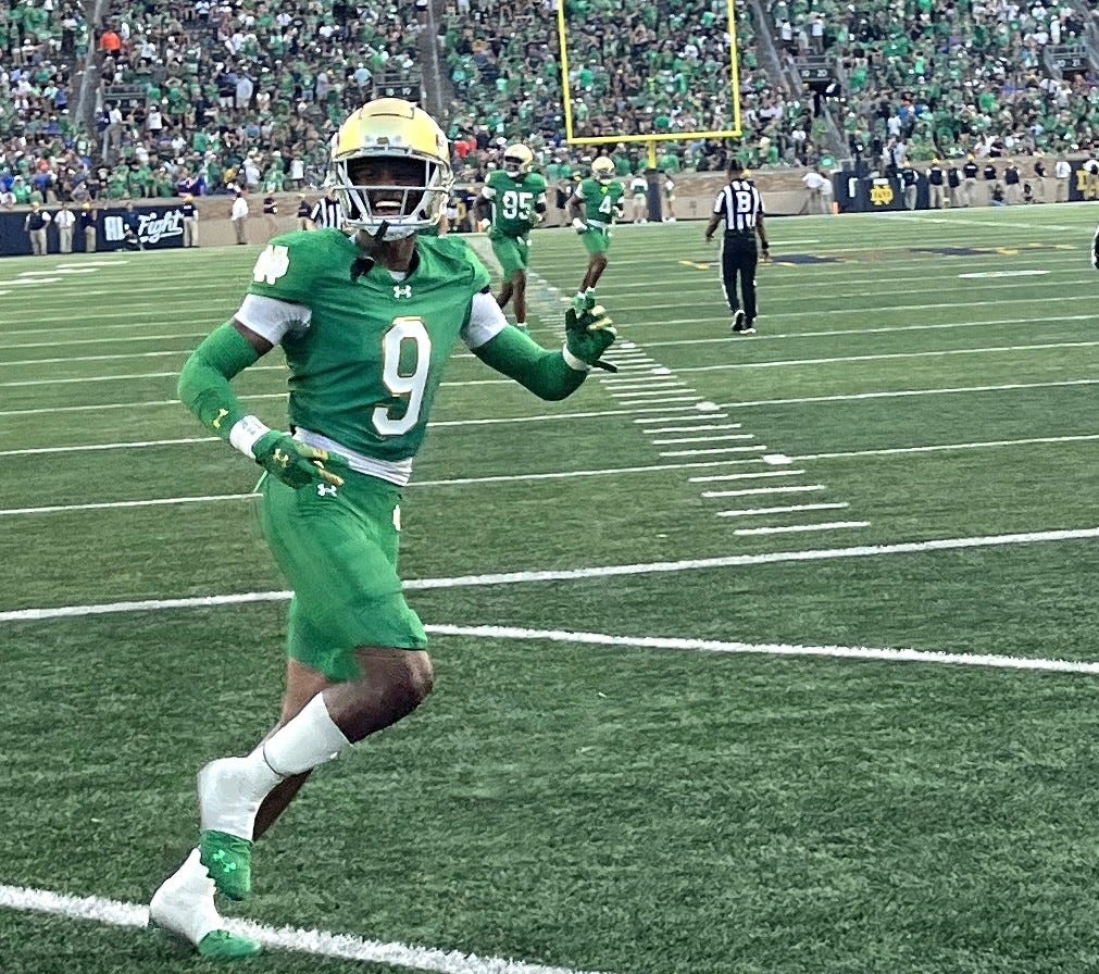 Humor helps Notre Dame football safety Tae Johnson bond with new DC ...