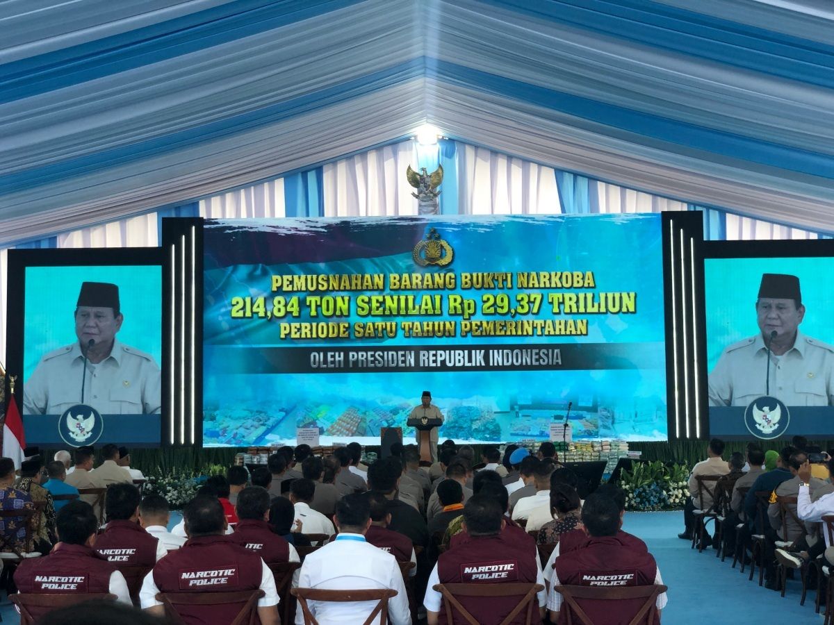 Setahun Pemerintahan Presiden Prabowo, Polri Sita 214,84 Ton Barang ...