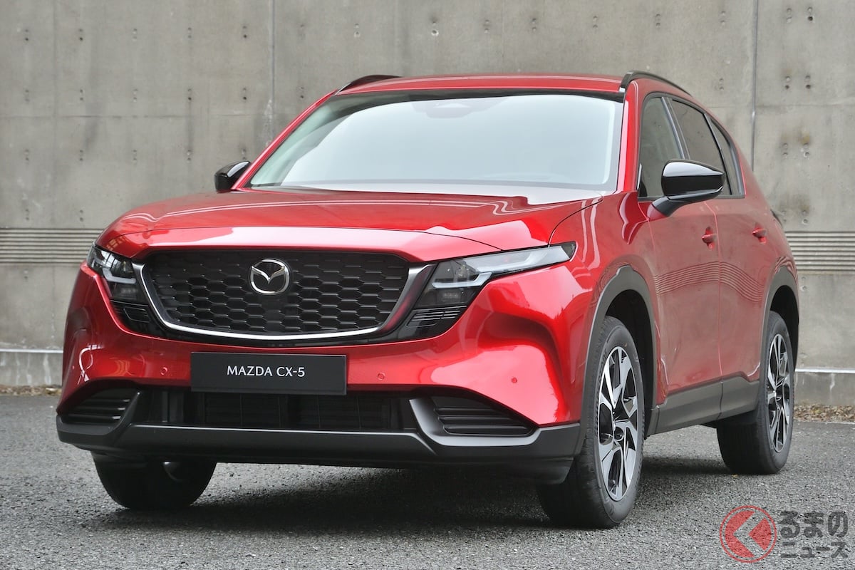 マツダ新型「CX-5」日本初公開！ 9年ぶり刷新で「日常の使い勝手」徹底追求 後席・荷室が進化！ JMS 2025のブースに登場