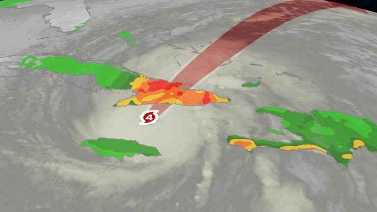 Hurricane Melissa Maps Tracker: Forecast Track, Rainfall, Winds ...