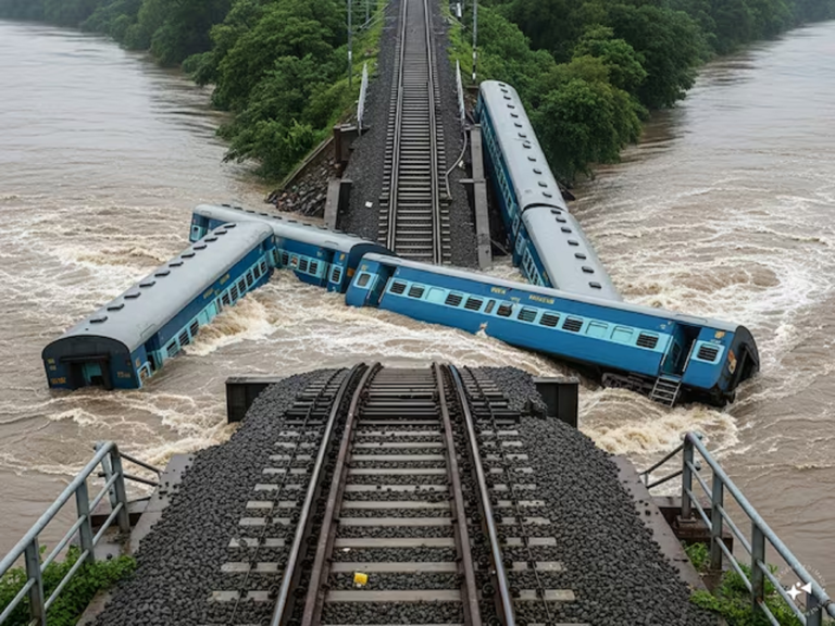 Train Plunges into Floodwaters After Track Submerges; No Alert Reached ...