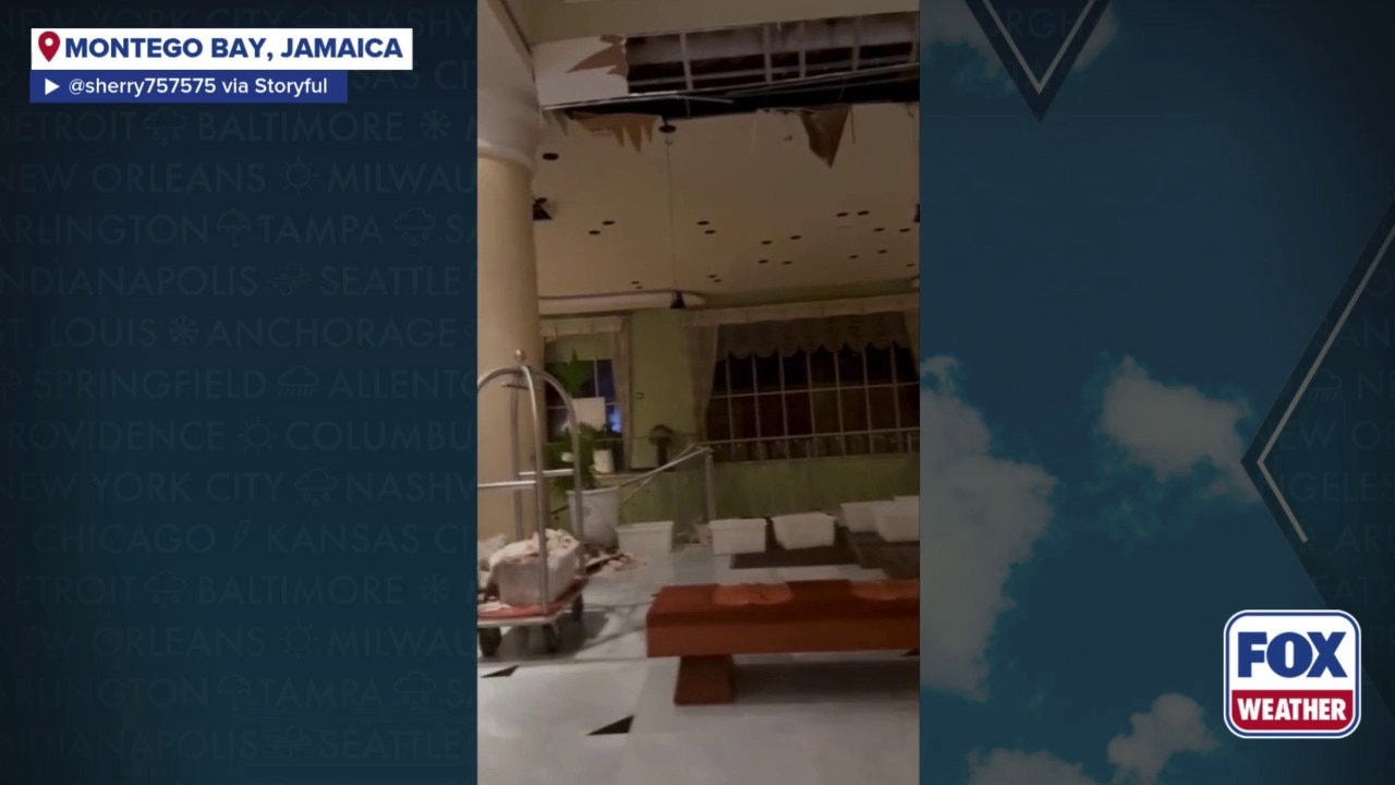 Hurricane Melissa batters resort in Montego Bay, Jamaica