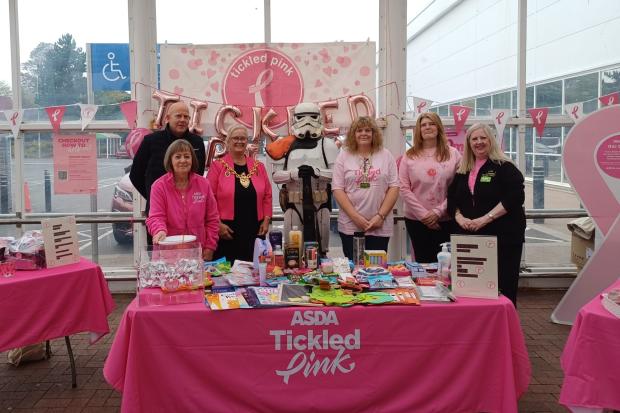 Asda Wrexham spread vital message during Tickled Pink day
