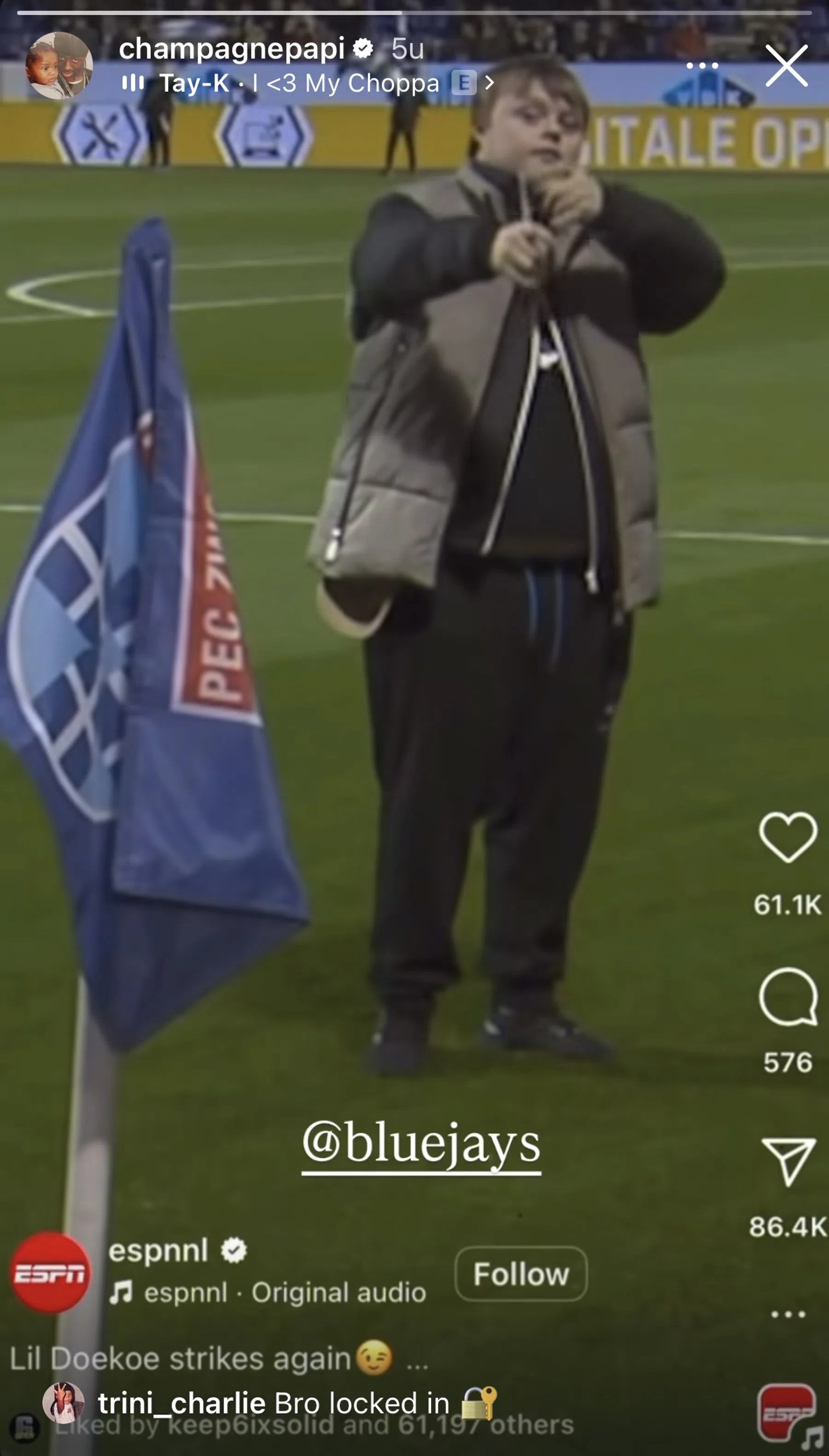 Buitenspel: PEC-fan Lil Doekoe verschijnt plots in Insta-story van ...