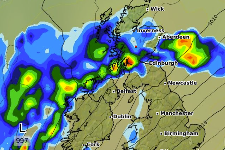 Weather maps show exact parts of Scotland to see thunderstorms on Halloween