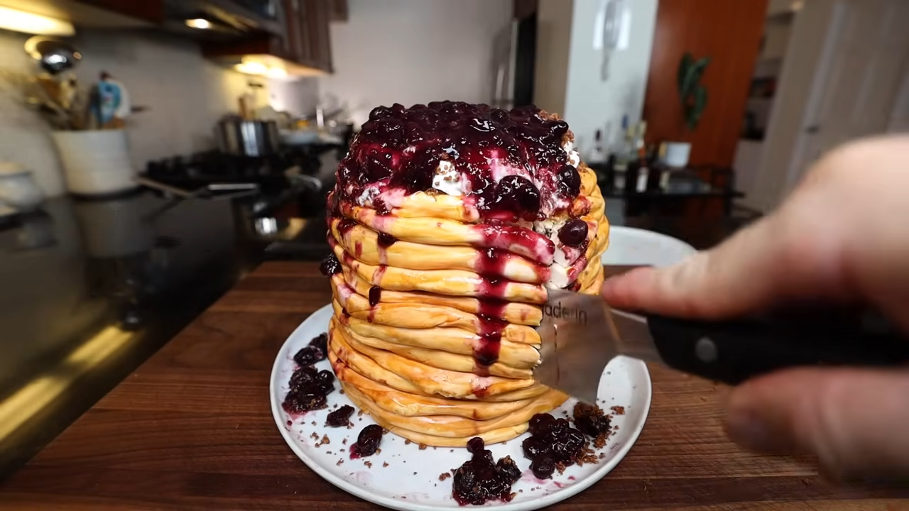 Pancake stack showstopper at home