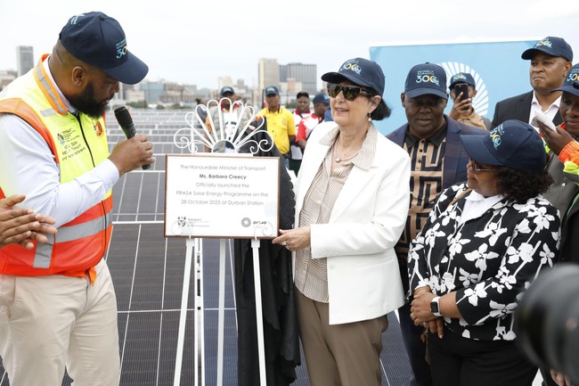 Prasa powers ahead with solar energy and modern rail milestone in Durban