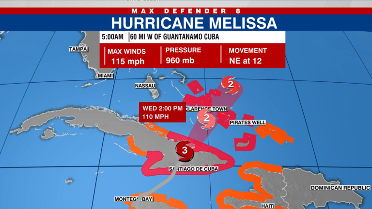Melissa makes landfall in Cuba Wednesday morning as Cat 3 hurricane