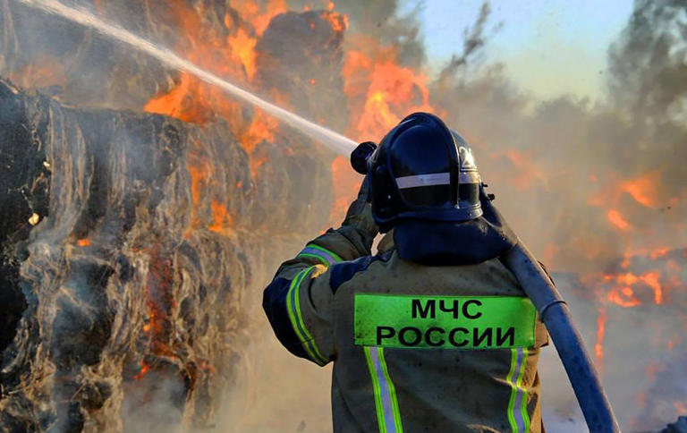 Crimea under attack since early morning, major oil facility ablaze