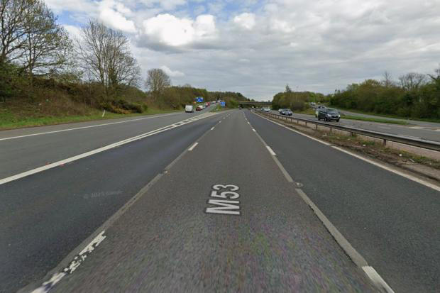 Man taken to hospital after 'concern for safety' on M53 bridge