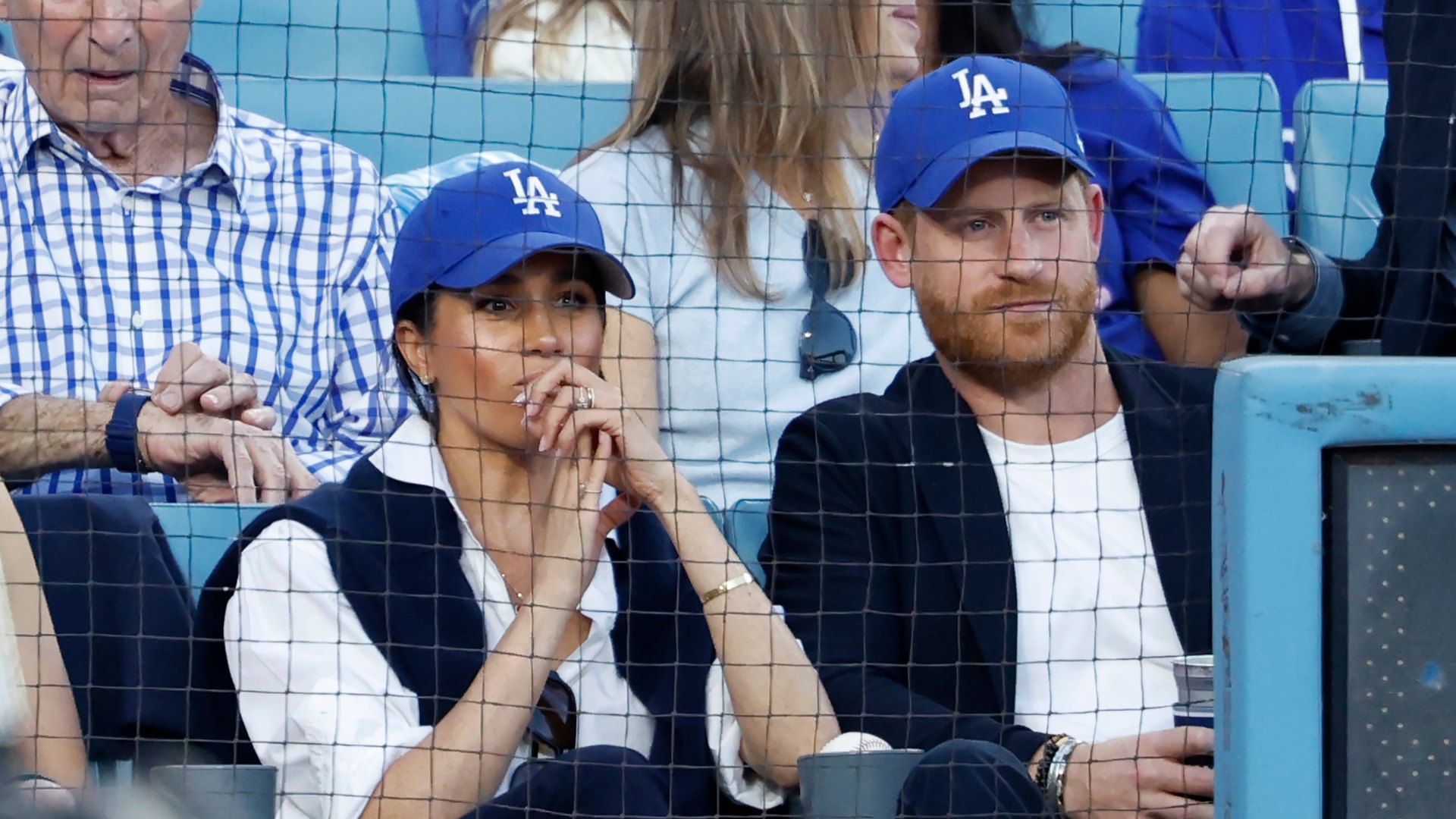 Prince Harry and Meghan Markle Cheer Dodgers on at World Series Game 4