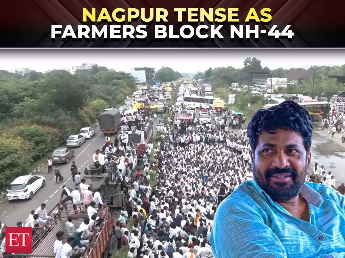 Bacchu Kadu leads massive farmers’ protest in Nagpur; NH-44 blocked ...