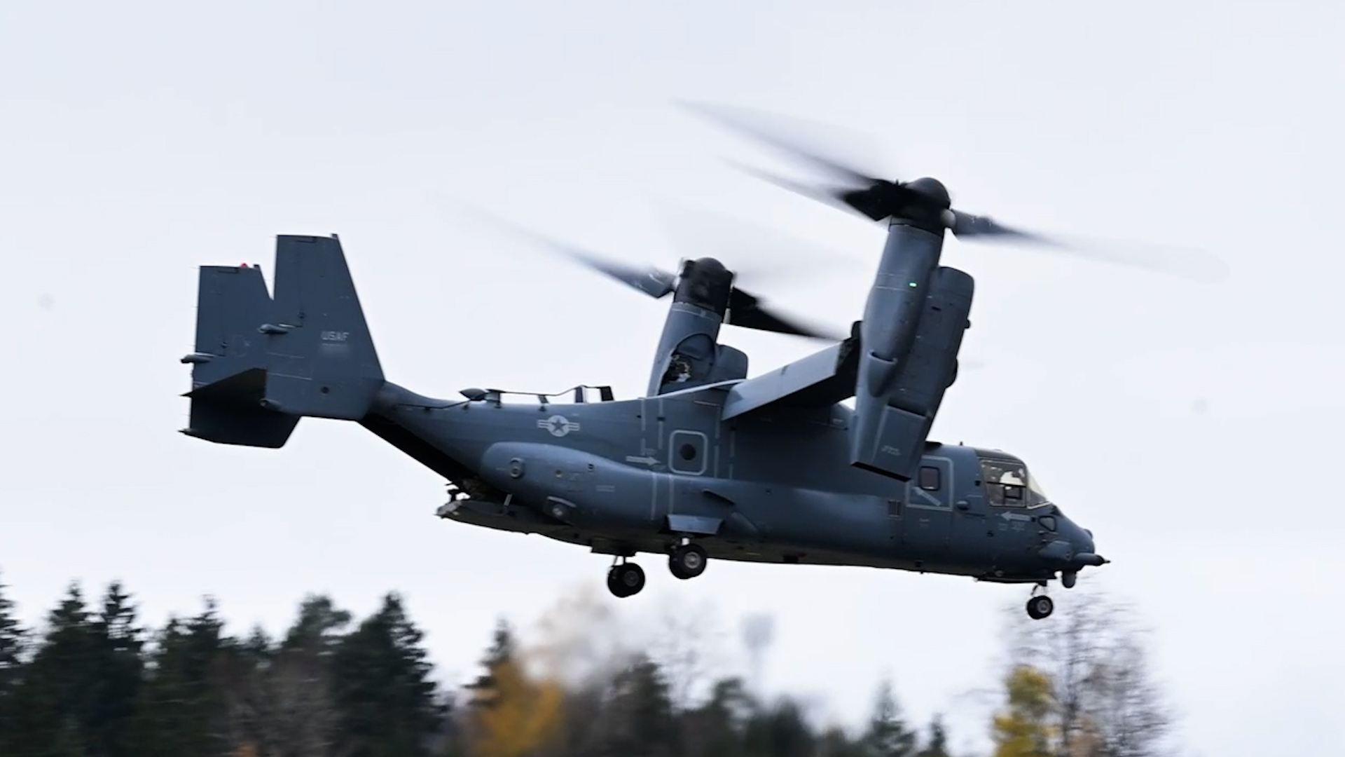 U.S. Air Force Ospreys Lift Off for a Mission