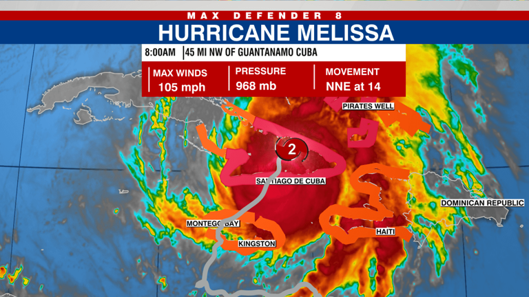 Melissa makes landfall in Cuba Wednesday morning as Cat 3 hurricane