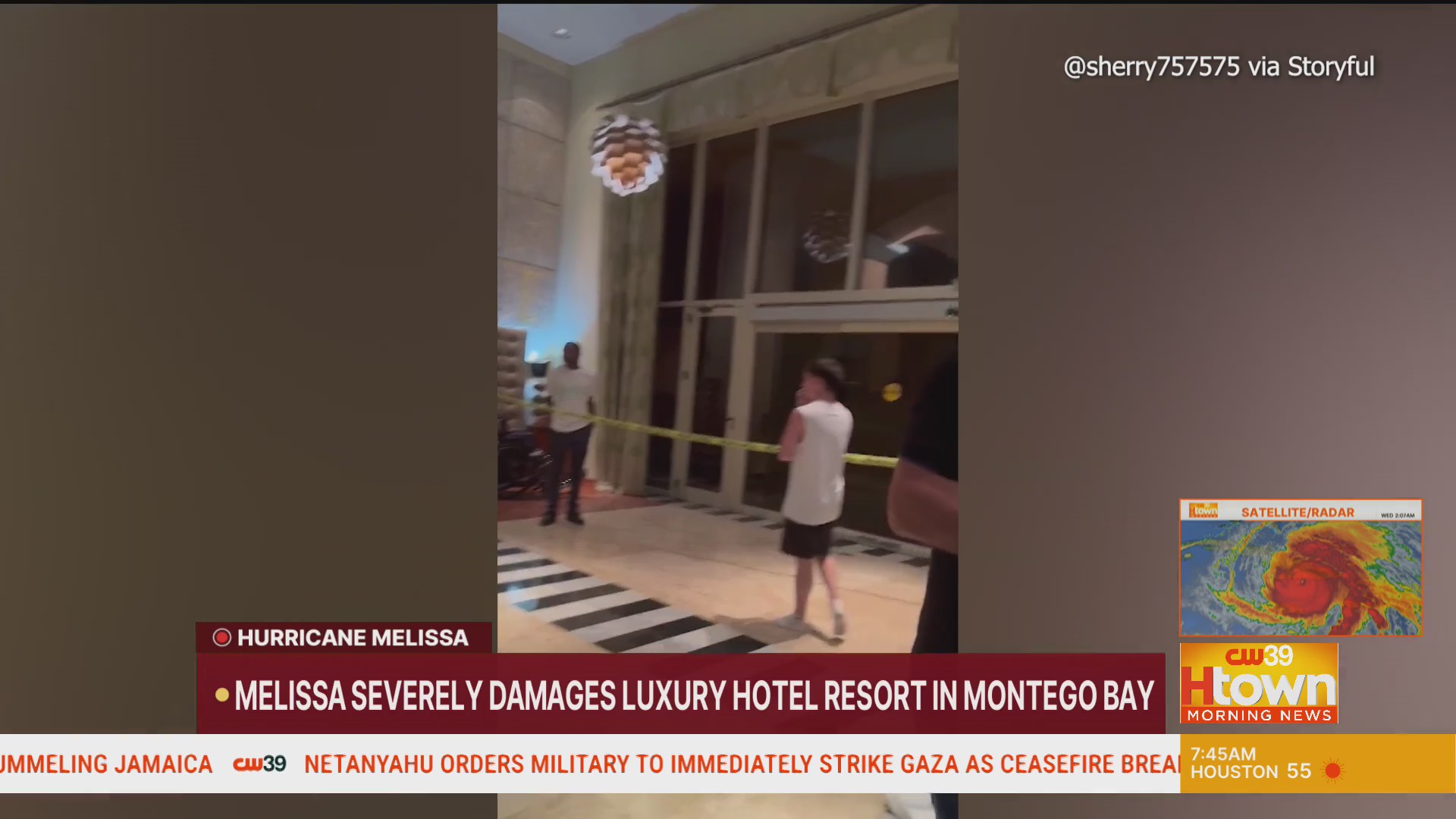 Hurricane Melissa damages luxury hotel resort in Montego Bay Oct. 28