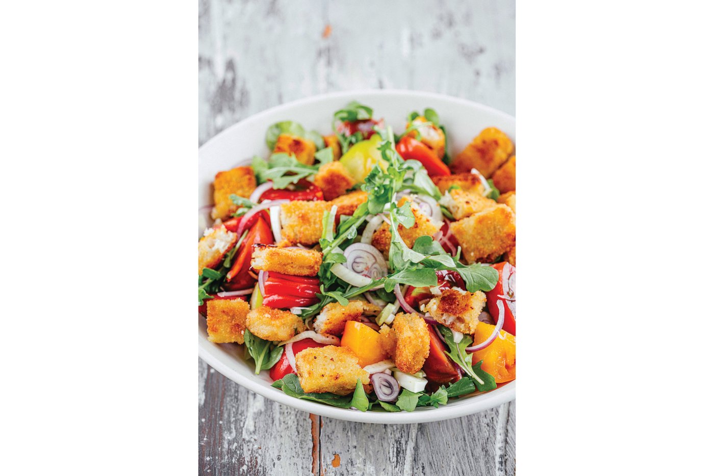 A recipe for Fish Stick Panzanella from 'The Blue Food Cookbook ...