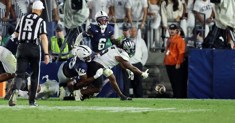 Penn State overturned fumble recovery against Oregon makes On3’s list ...