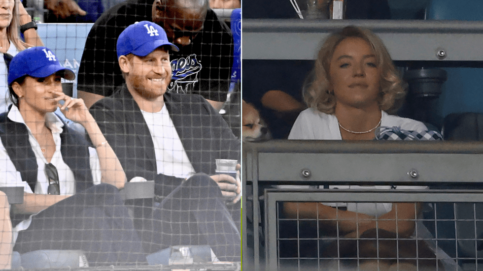 Meghan and Harry beam in front row at baseball game as Sydney Sweeney ...