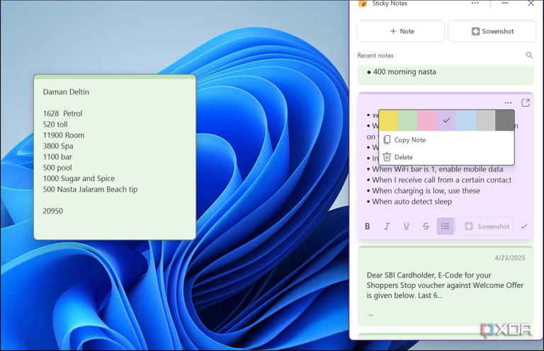 Sticky Notes is an unsung hero of my productive workflow