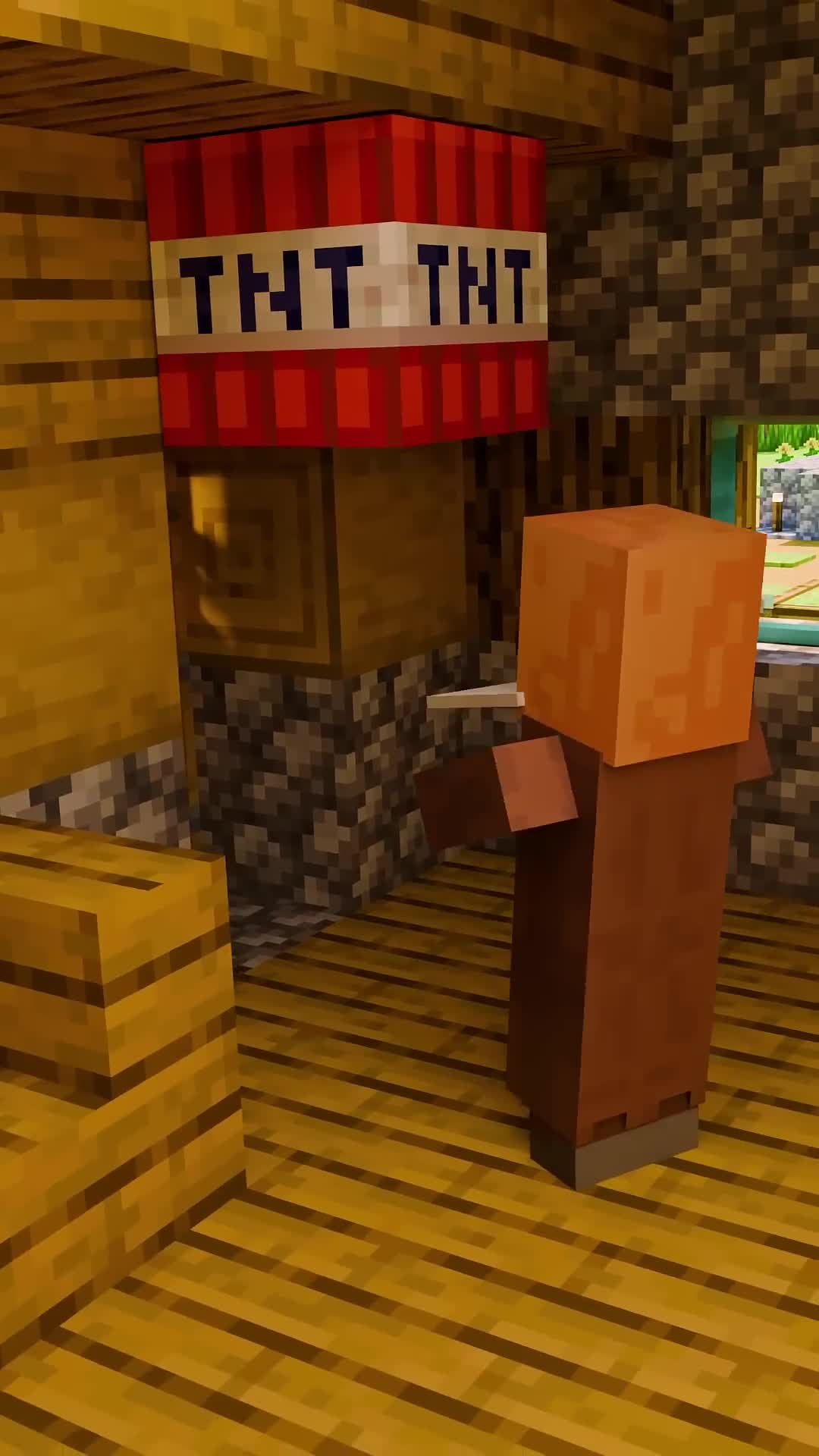 Minecraft zombie menace vs villager farmer satisfying 3D simulation