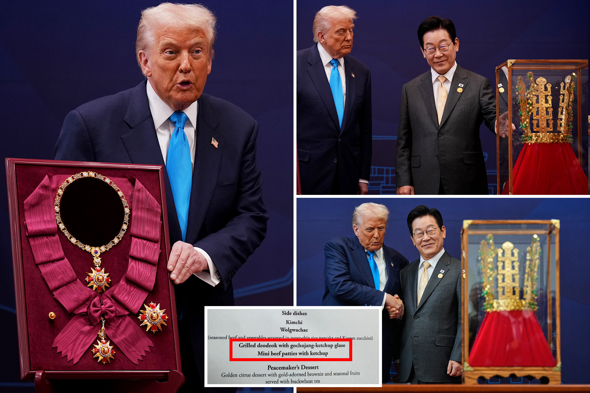 South Koreans give Trump gold crown, necklace before feeding him ‘beef ...