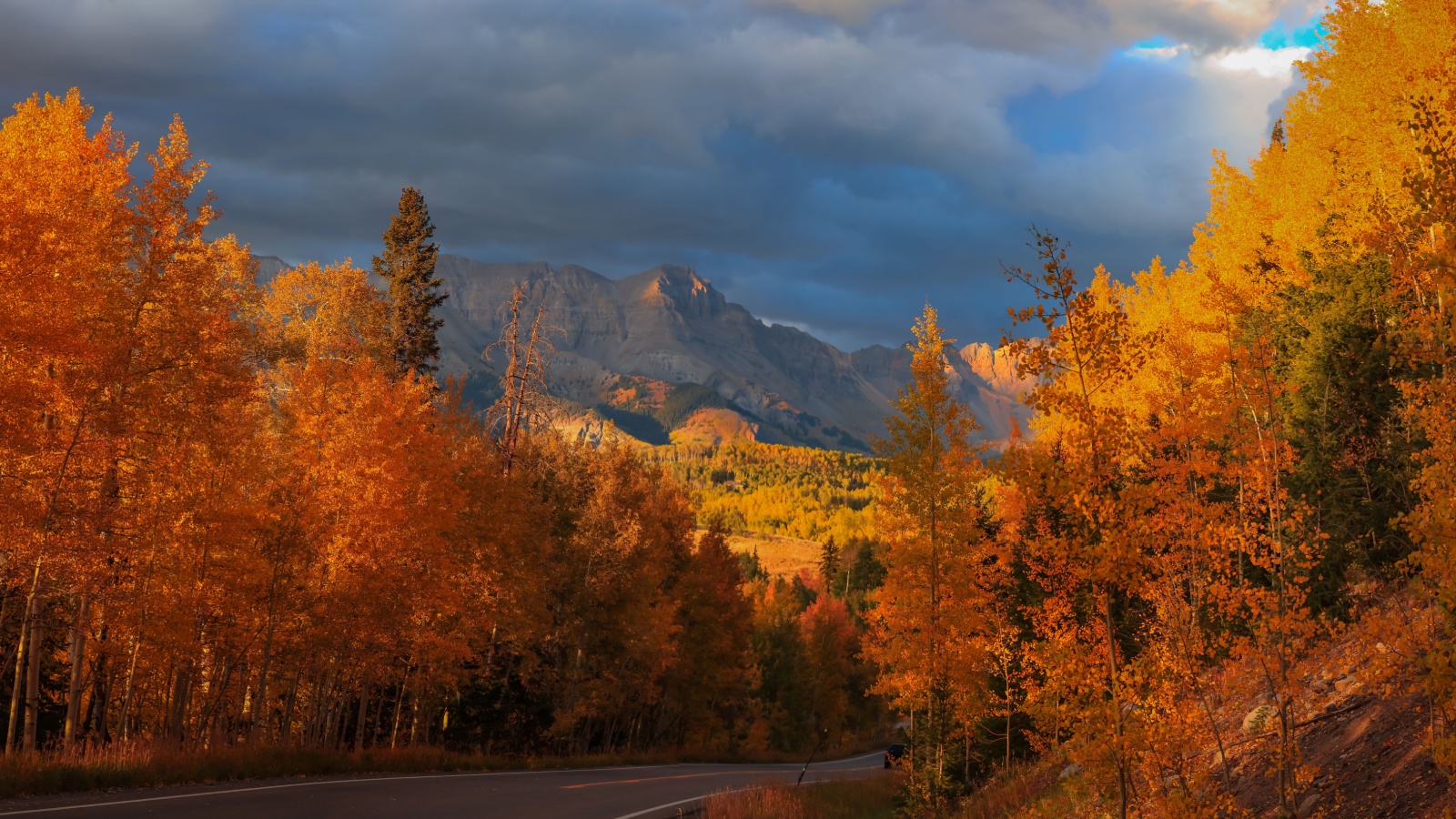 Hot springs soaks under rust-colored trees