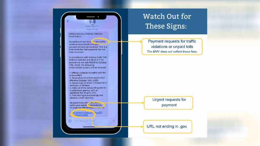 Indiana BMV reports another text-related scam impacting Hoosiers