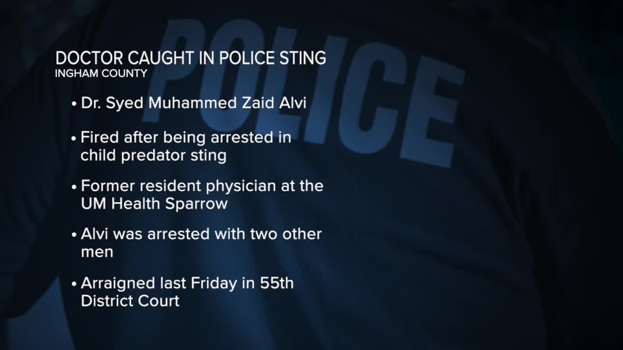 Lansing doctor fired after being arrested in child predator sting operation